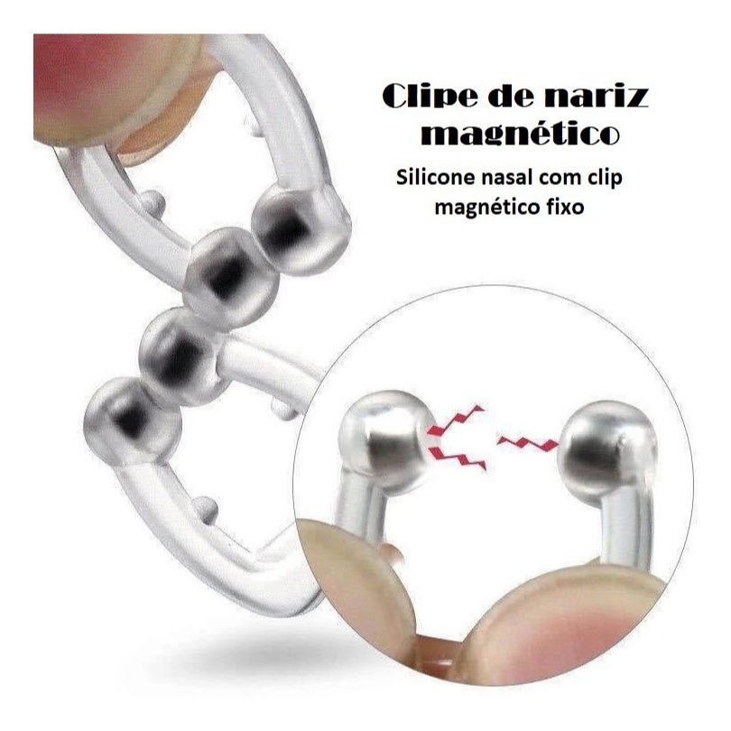 Kit 4 Clipes Nasal Apneia Dilatador Anti Ronco Magnético Para Nariz ...