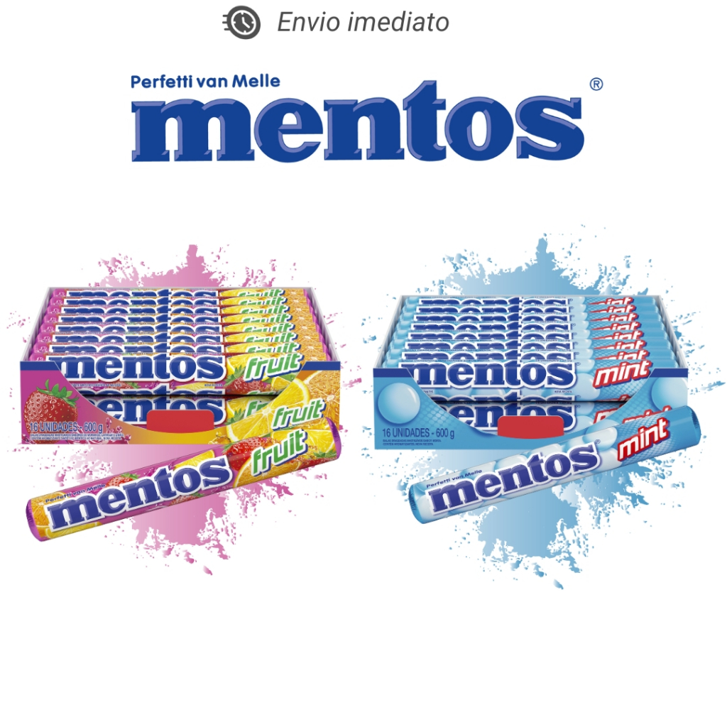 Mentos Drops Tubo C/16 Unidades Fruit e Mint Perfetti Van Melle ...