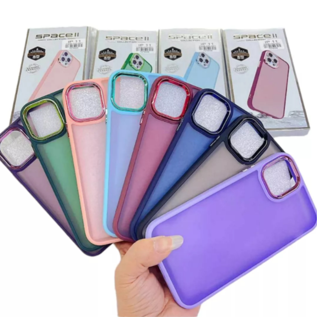 Capa SPACE acrilica Fosca Anti Impacto para IPhone 15 Ao 16 pro max ...