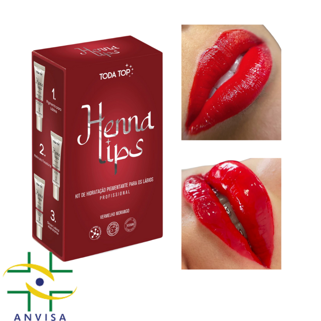Kit Henna Labial Profissional Maquiagem Pode Usar Dermapen Até 40 ...