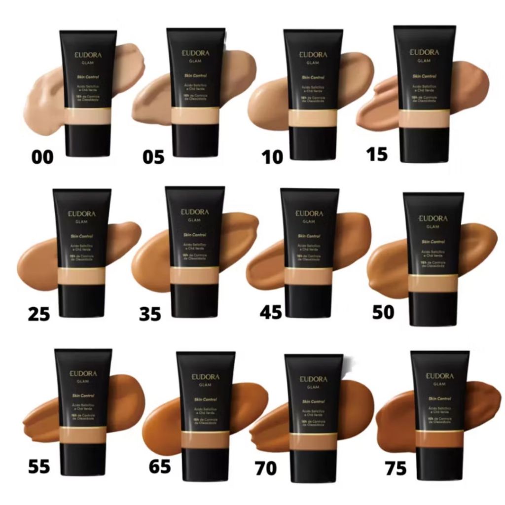 Base Líquida Glam Skin Control 30ml (escolha sua cor) | Shopee Brasil