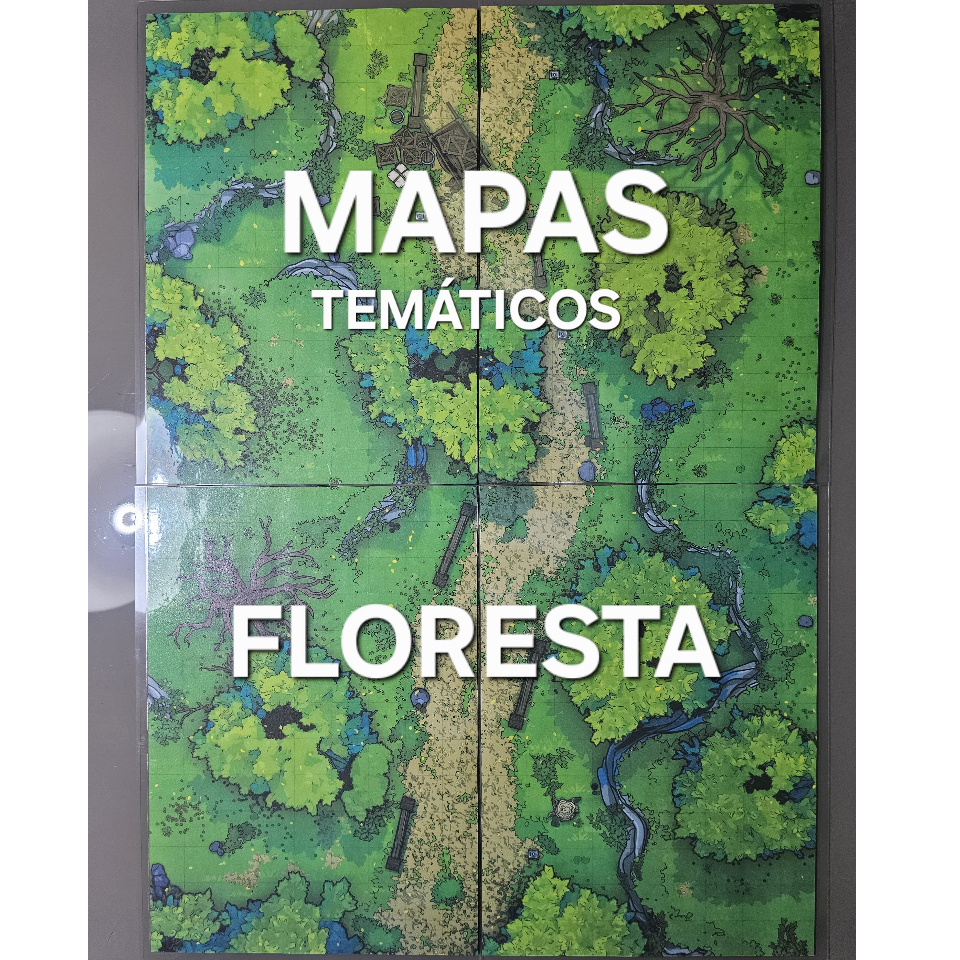 Mapa RPG D&D Mapas Temáticos Grid Floresta com Trilha 4 Unidades ...