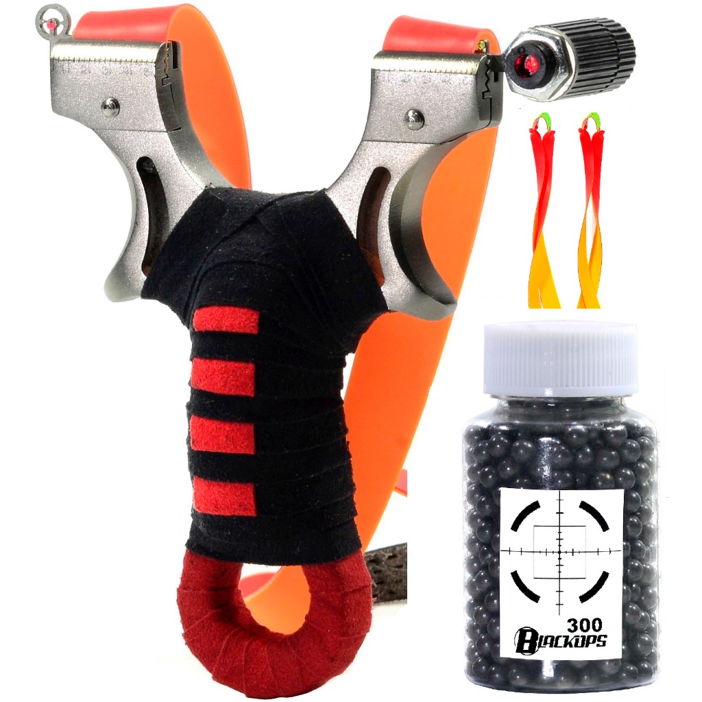 Estilingue Atiradeira Profissional Bodoque M12 Black INOX com Miras e ...