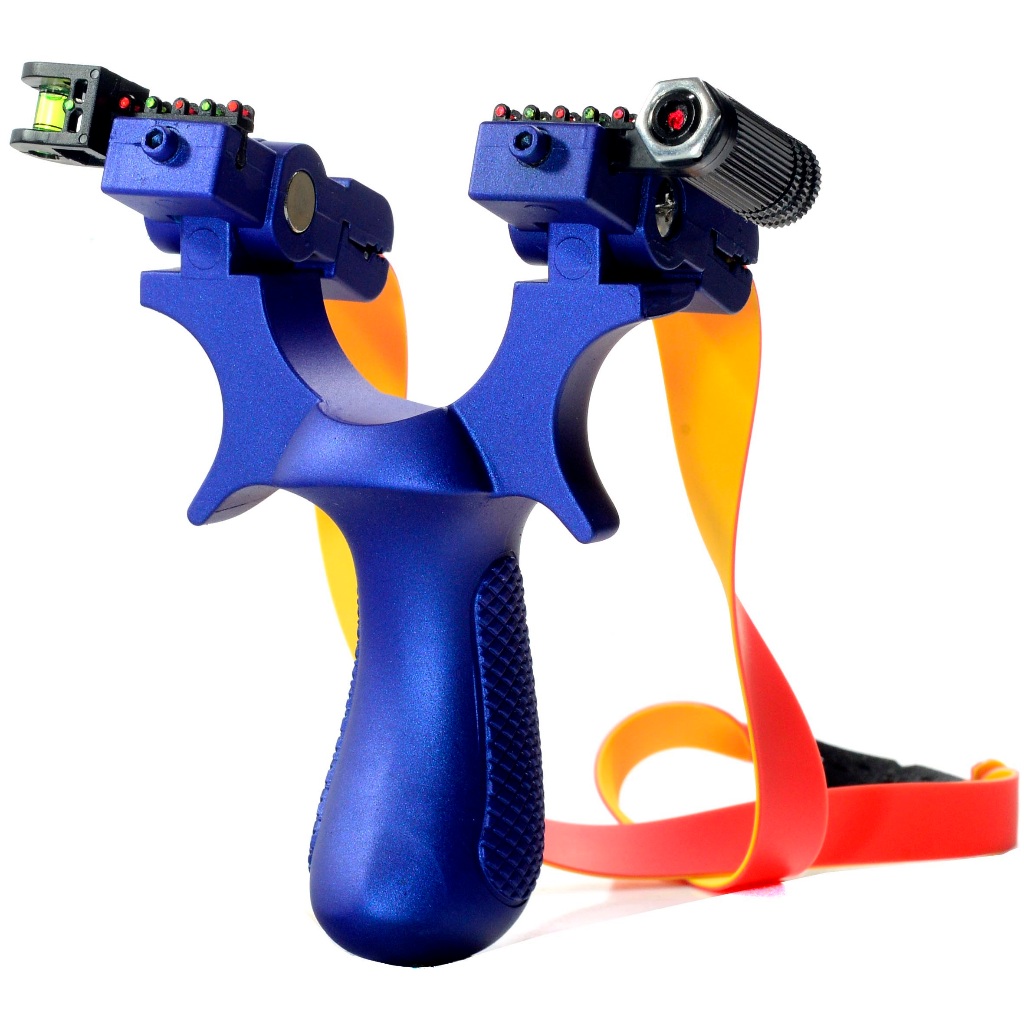 Estilingue Atiradeira Profissional Bodoque M33 Blue com Mira Laser e ...