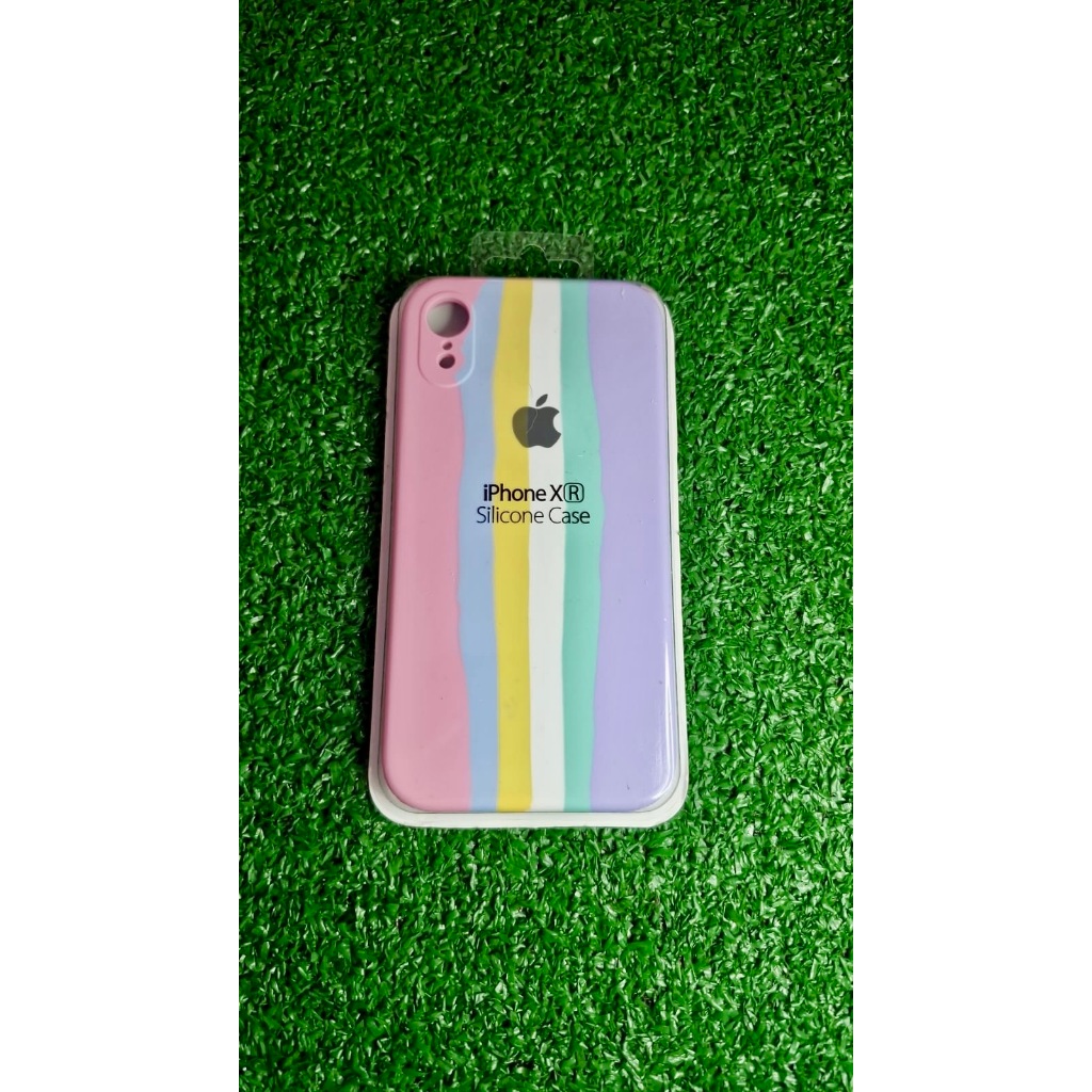 Capinha Case de Silicone Iphone XR Arco íris | Shopee Brasil