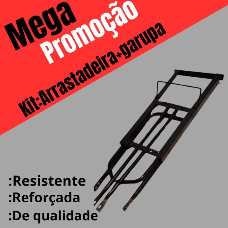 Kit Arrastadeira + Garupa/Garupa BH/Garupa/Bagageiro+Arrastadeira ...