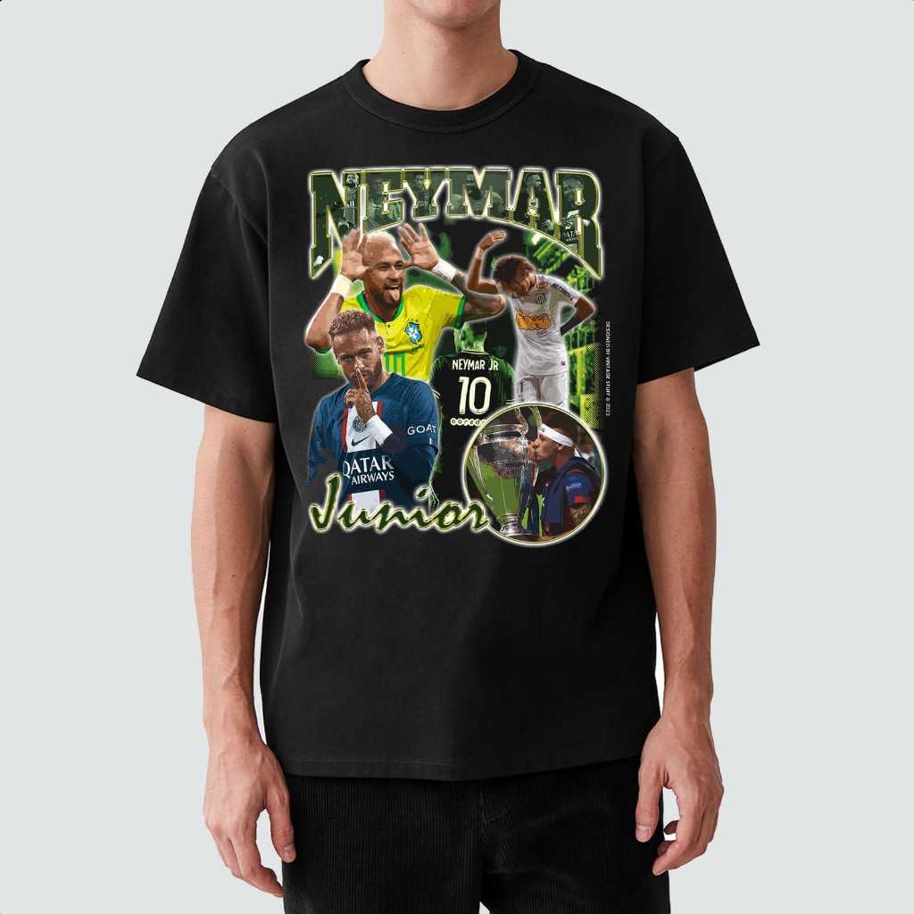 Camiseta Estampada Unissex Jogador NEYMAR JR Camisa Algodão Premium ...
