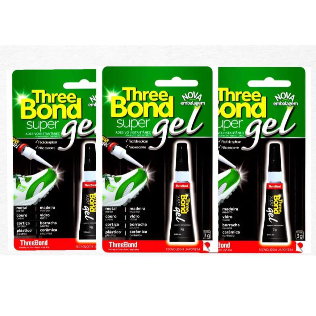 Kit 3 Cola Three Bond Super Gel 3g | Shopee Brasil