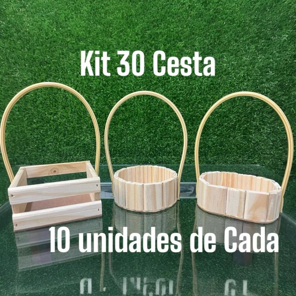 kit 30 Cesta para presente Elegance Natural 10 Cesta Oval + 10 Cesta ...