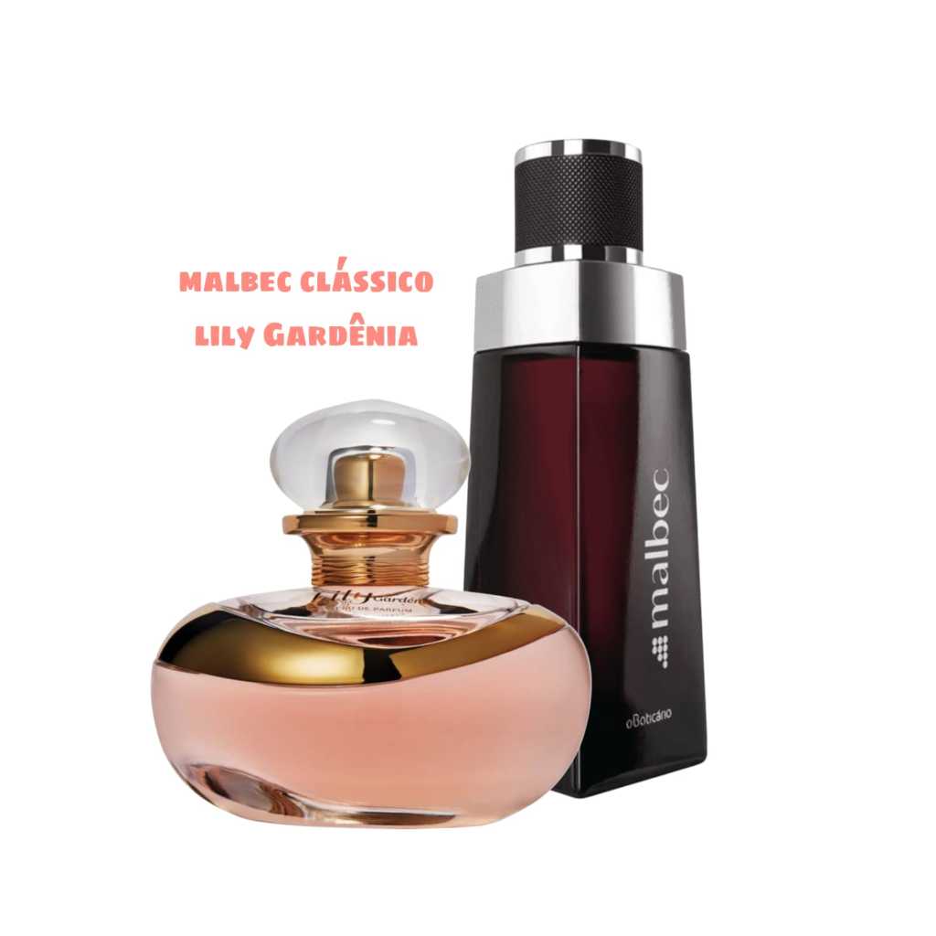 Boticario Kit Perfumaria: Malbec Tradicional 100ml + Lily Gardenia 75ml ...