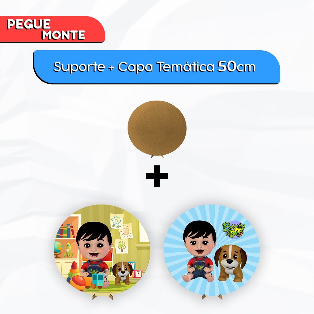 Painel Redondo 50cm Tema Bento e Toto Desenho Infantil Decoração ...