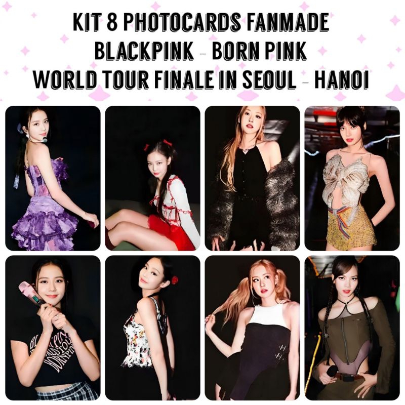 Kit 8 Photocards Fanmade Blackpink World Tour Finale in Seoul - Hanoi - Kpop | Shopee Brasil