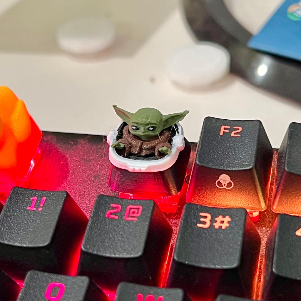 Keycap Tecla Baby Yoda Star Wars Teclado Mecânico Impressão 3D | Shopee ...