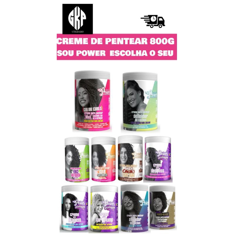 Soul Power Creme para pentear 800gm (ESCOLHA O SEU) | Shopee Brasil