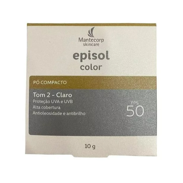 Episol Color Pó Compacto Tom 2 Claro Fps 50 10g Pele Clara | Shopee Brasil