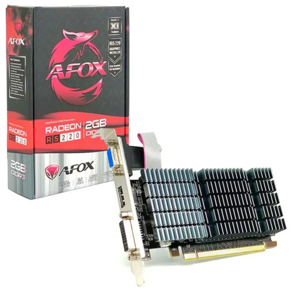 Placa de Vídeo AFOX Radeon R5 220 2GB DDR3, 64 Bits - RADEON-R5220 | Shopee Brasil