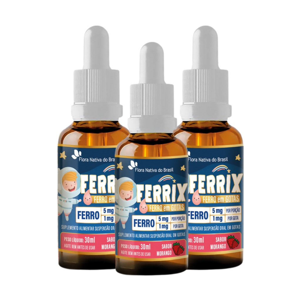3X Ferrix Kids 5mg Suplemento Alimentar Ferro Infantil - Flora Nativa | Shopee Brasil