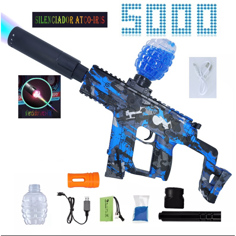 Arma De Bolinhas De Gel Ak-47/M416/AUG Elétrica Automat silenciador ...