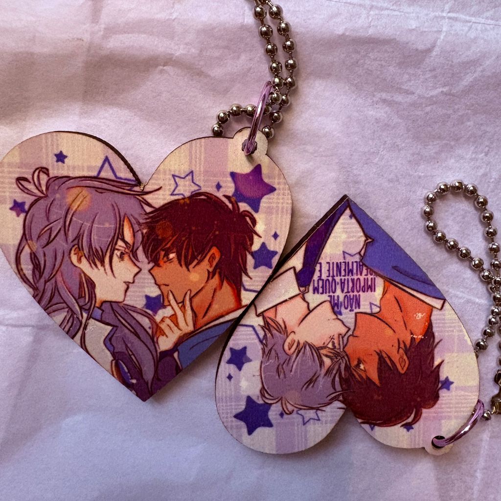 Chaveiro MDF coração Yue e Yukito e Touya | SCC | Dupla face | Shopee ...