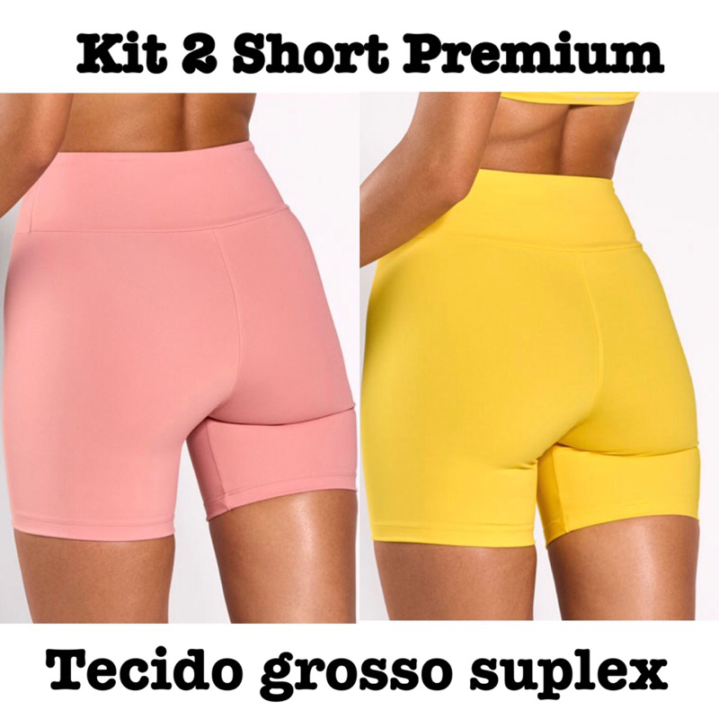 2 Short de Academia qualidade premium suplex grosso power | Shopee Brasil