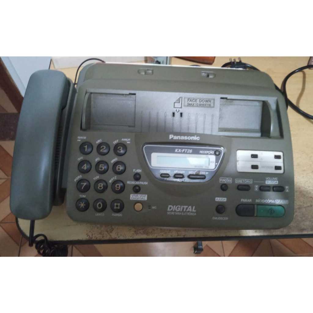 Fax Panasonic Modelo KX-FT26BR Voltagem 110V 'NO ESTADO' | Shopee Brasil