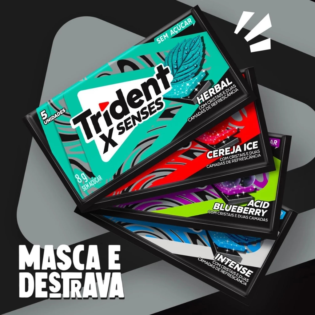 Chiclete Trident X Sense Caixa C/21 Escolha o Sabor Oferta Relampago ...