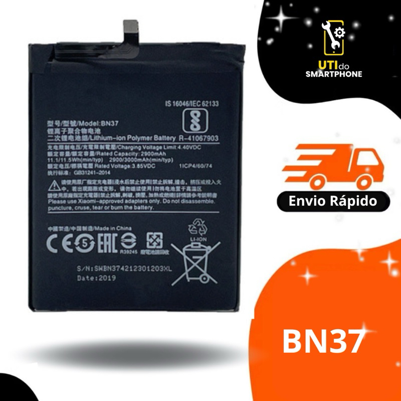 Bateria BN37 - RedMi 6 / Mi 6A - Alta Qualidade e Desempenho | Shopee ...