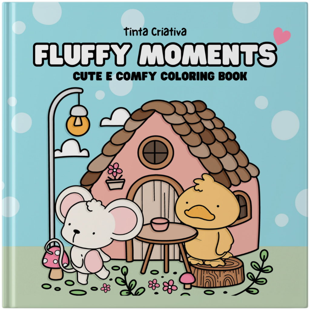 Livro De Colorir FLUFFY MOMENTS - Tinta Criativa | Shopee Brasil