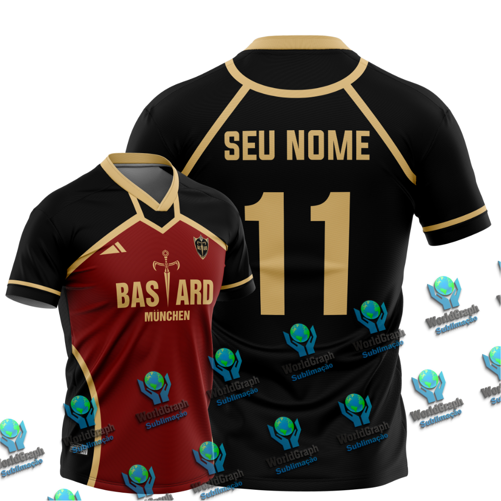 Camiseta BLUE LOCK BASTARD Custom - Faz a Boa!