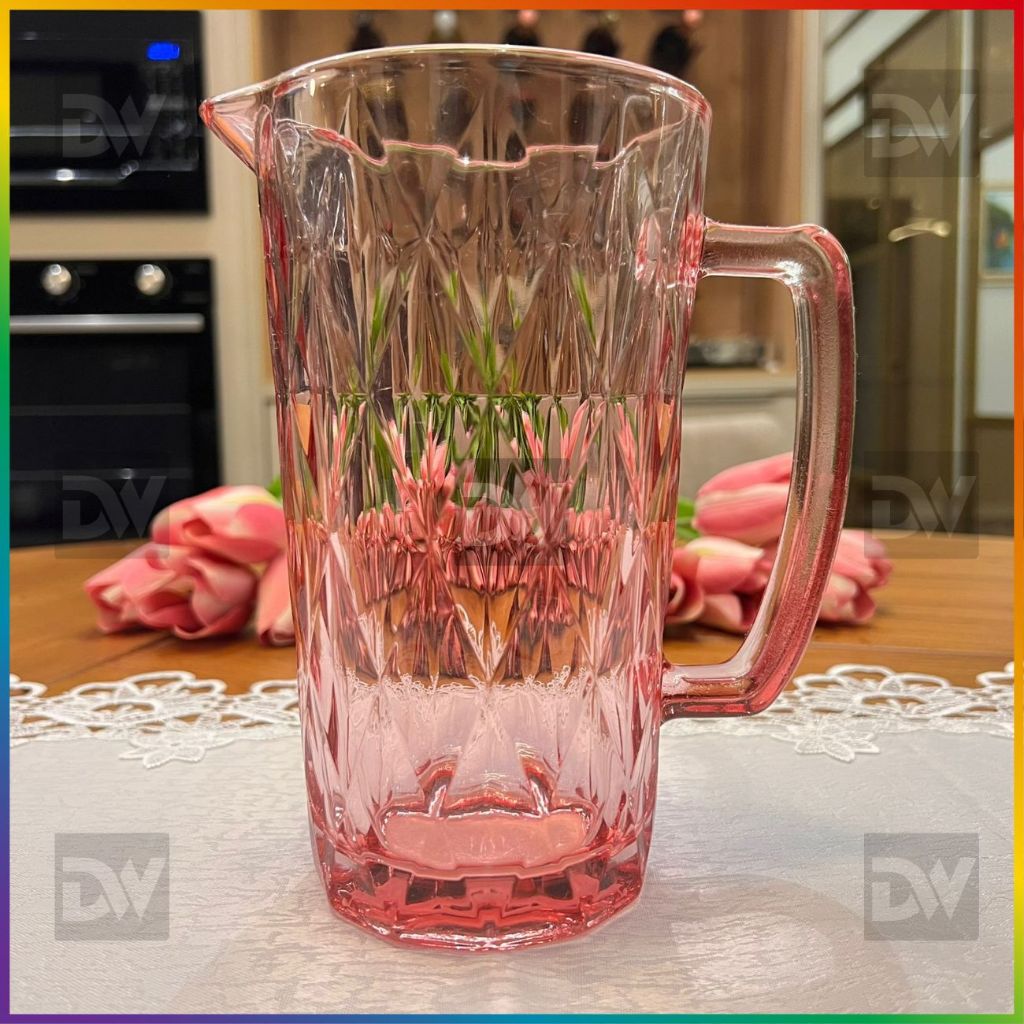 Jarra de Vidro Rosa Rosê Ametista 1Lt Diamante Diamond - Ke Home ...