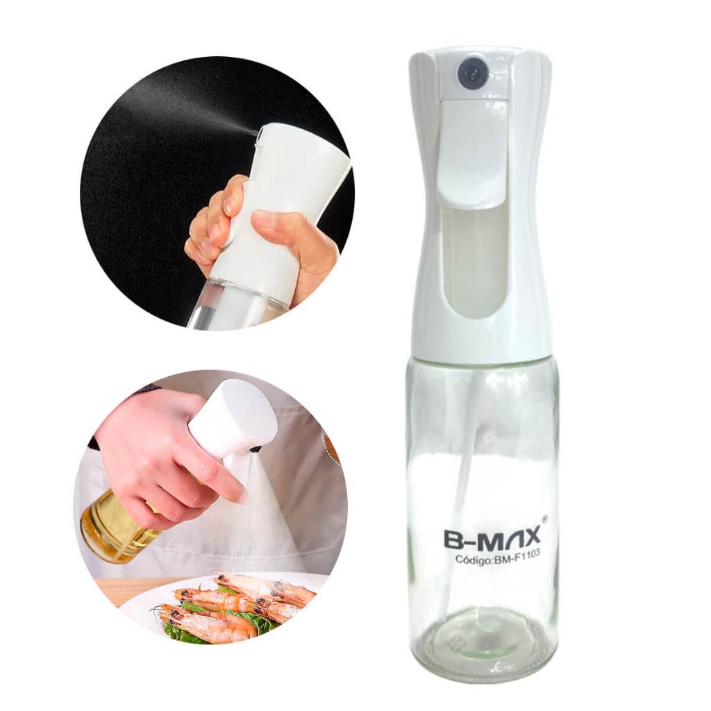 Spray Dosador Azeite e Vinagre Vidro [Branco], Spray dosador de azeite ...