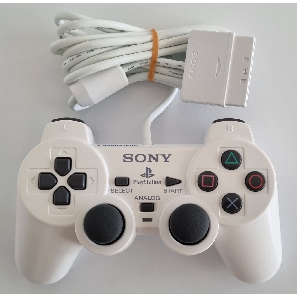 Controle de PS2 Ceramic White Serie A Original | Shopee Brasil
