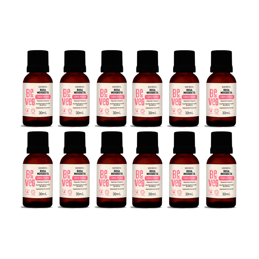 Box Caixa Fechada Kit 12un Farmax Óleo Rosa Mosqueta 100% Puro - 30ml ...