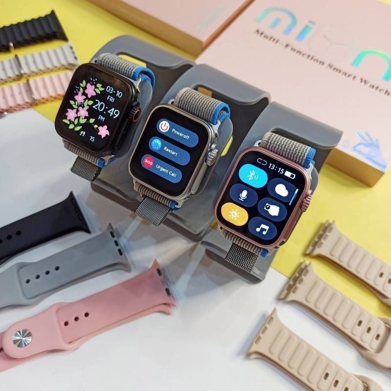 WS 26 Ultra mini 42mm Smartwatch + 4 pulseiras | NFC | Acabamento ...