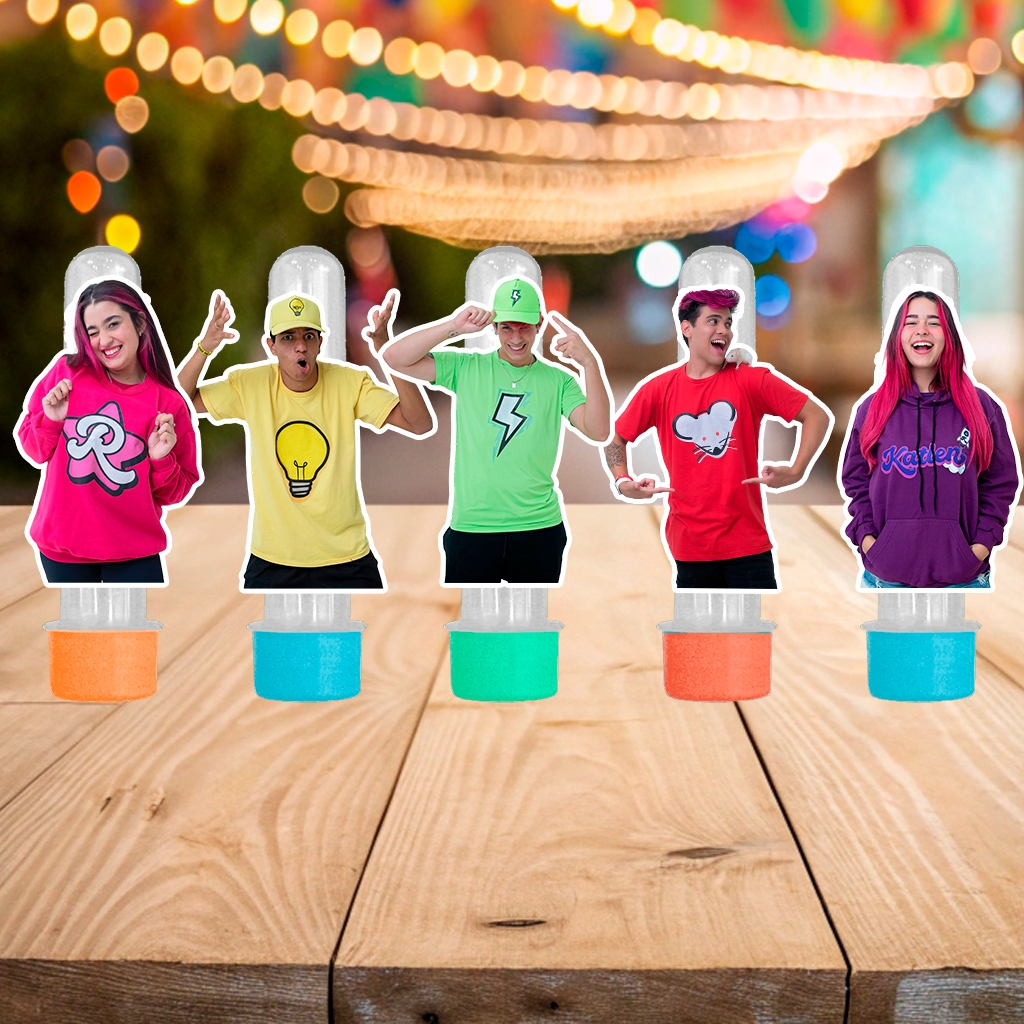 KIT 30/40/50/60 Apliques 9CM 3D para Tubete Emilly vick os rosas, festa ...