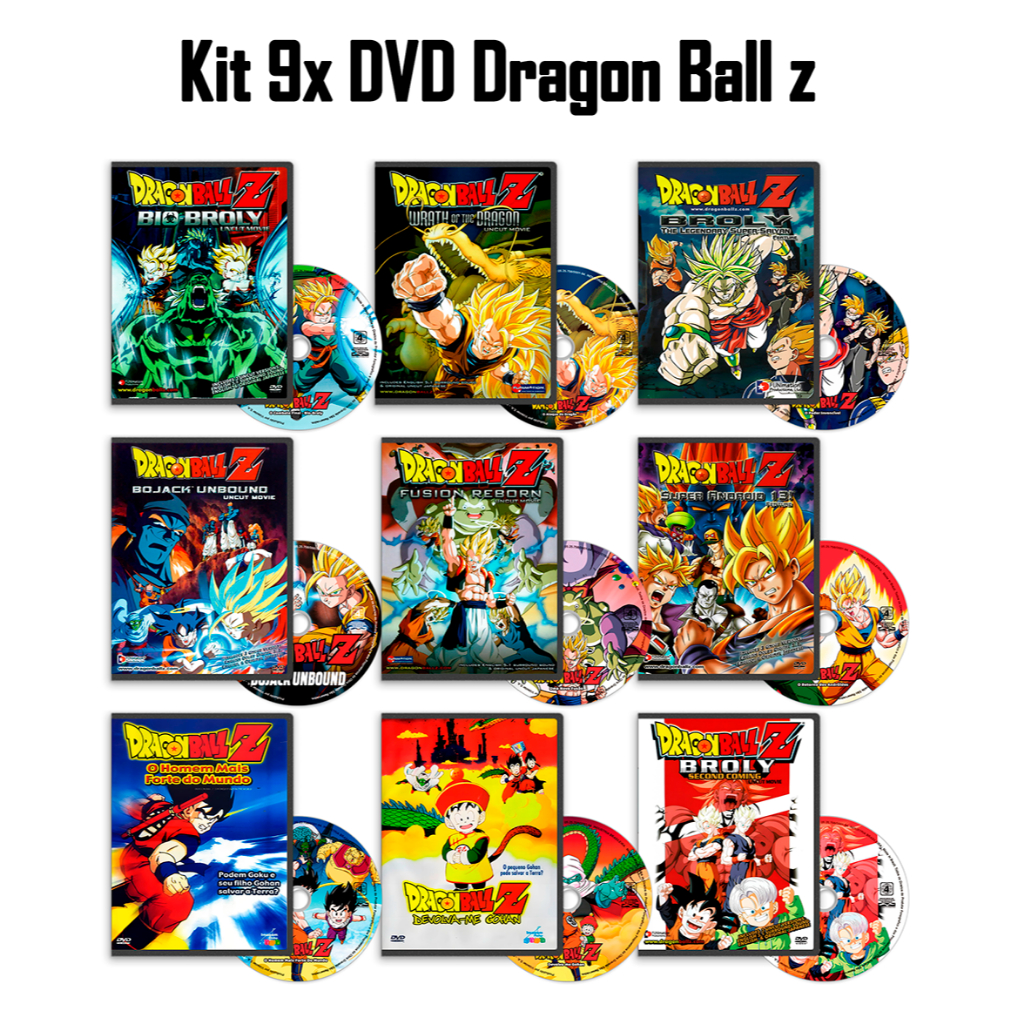 Kit 9x DVDs Dragon Ball z (Dublado) | Shopee Brasil