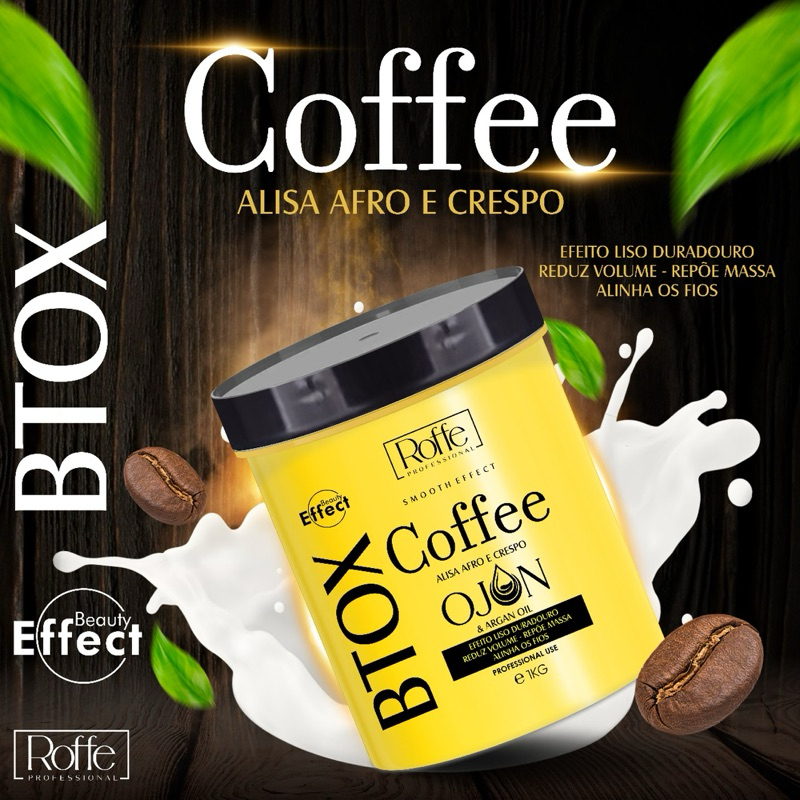 SUPER SELANTE BTOX COFFEE ALISA AFRO E CRESPO LISO NATURAL PERFEITO 1KG ...