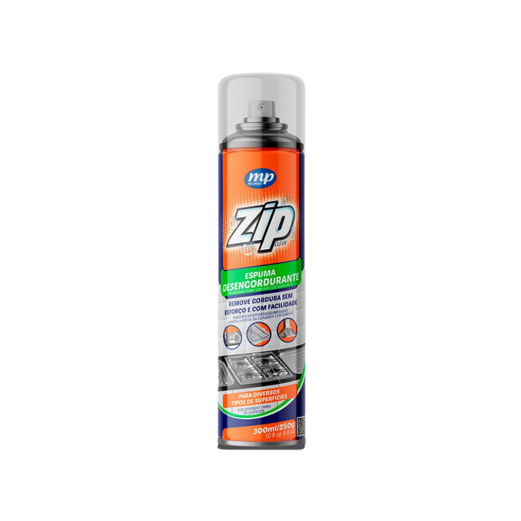 Espuma Desengordurante Spray 300ml/250gr - Zip Clean | Shopee Brasil