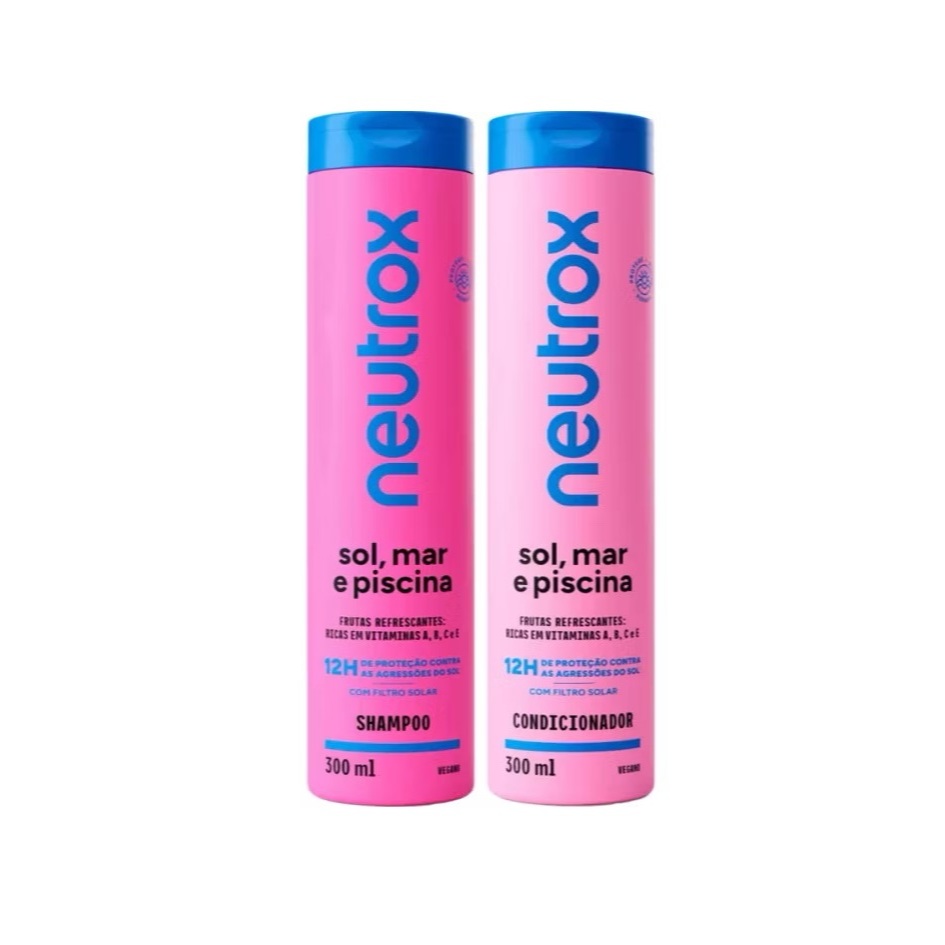 Kit Neutrox Sol, Mar e Piscina - Shampoo 300ml + Condicionador 300ml ...