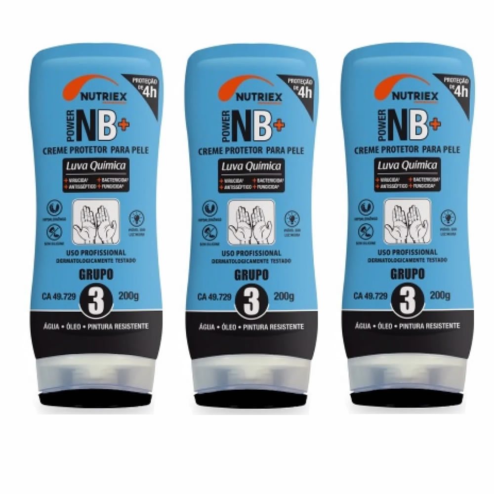 Creme Protetor para a Pele Nutriex - Luva Química Power NB+ 200g ...