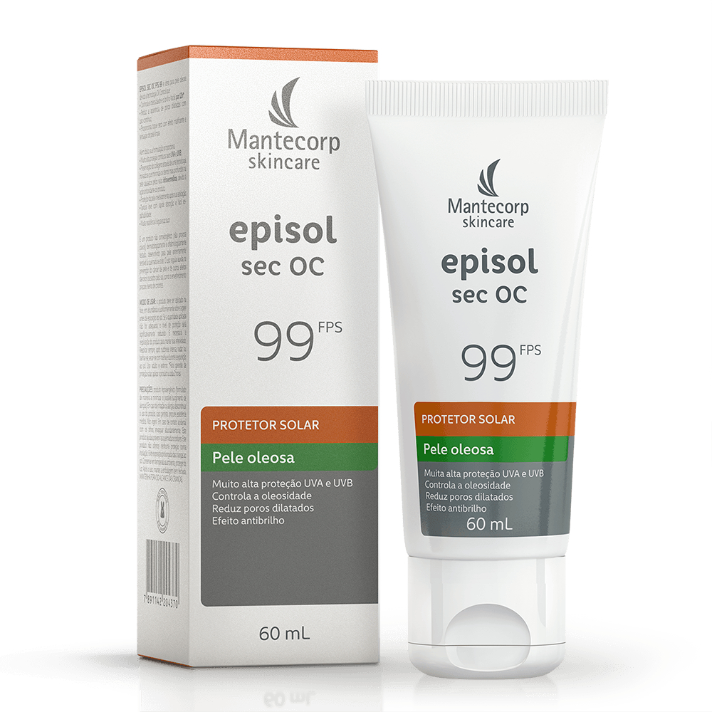 Protetor Solar Facial Natural Mantecorp Episol Sec Oc FPS 99 60 ml ...