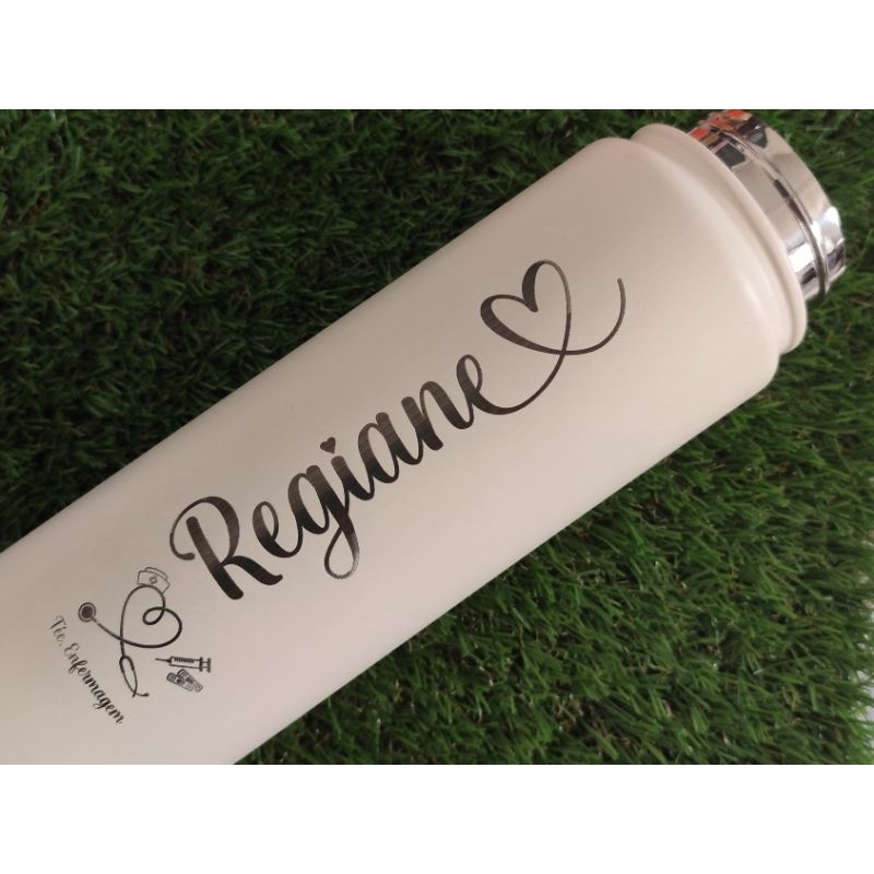 Garrafa térmica 1 litro e 950ml - personalizada (com gravação de nome a ...