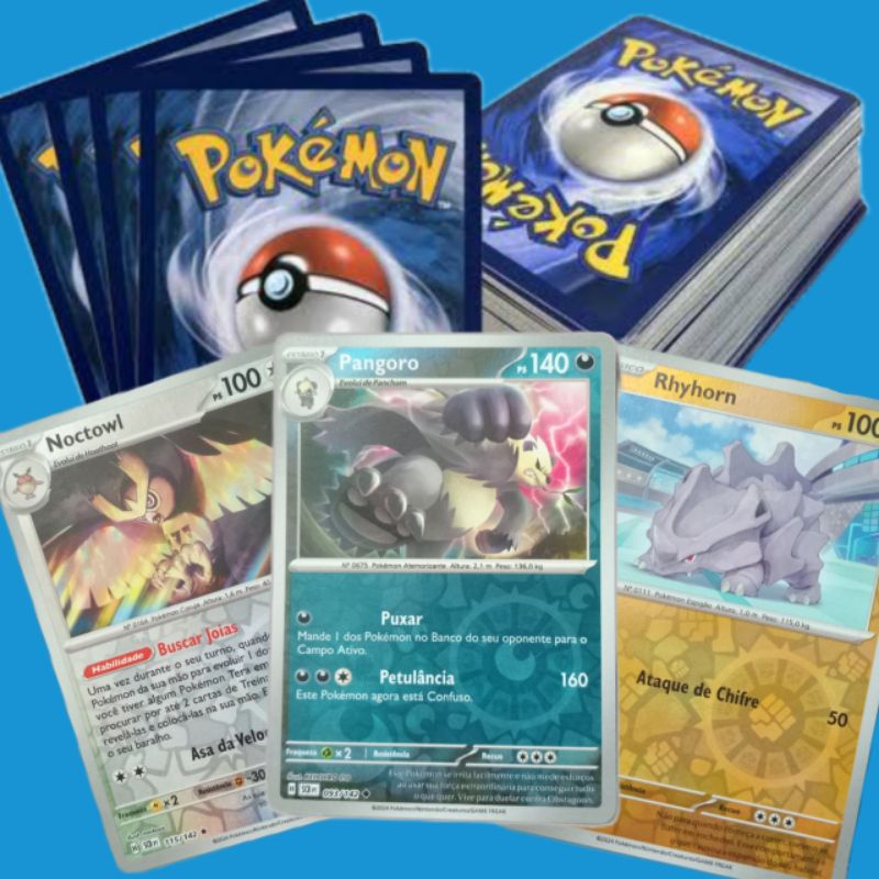 Lote 50 Cartas Pokémon + 5 Reversa Holográficas (100% ORIGINAL ...