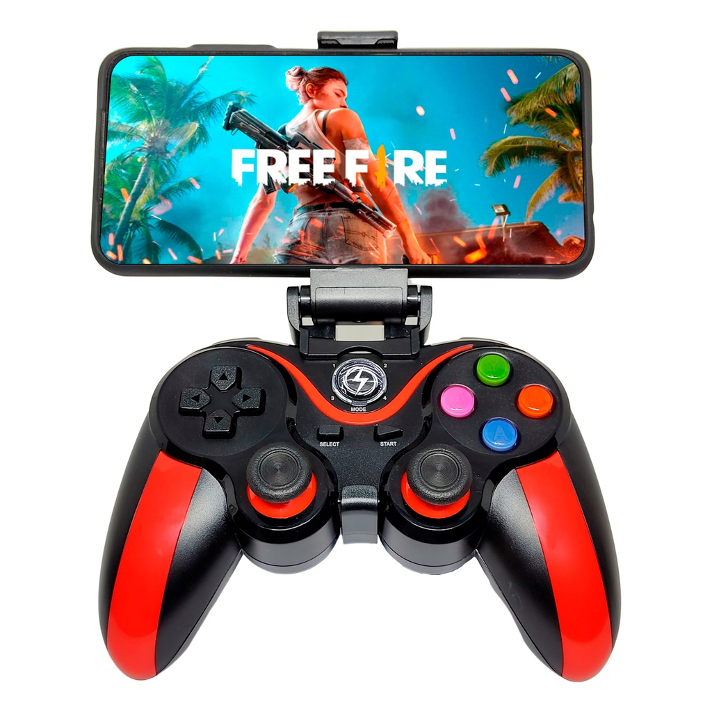 Controle Gamer Sem Fio com Suporte Celular Joystick Manete Bluetooth 2 ...