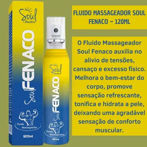 Kit c/ 3 Fluido Massageador Fenaco 120ml Alivio Tensao Muscular ...