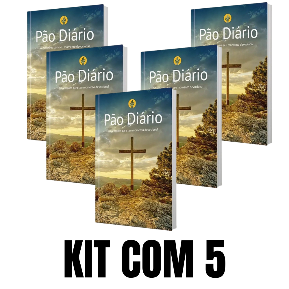 Kit com 5 Devocional Pão Diário | 90 reflexões | Capa Cruz | Shopee Brasil