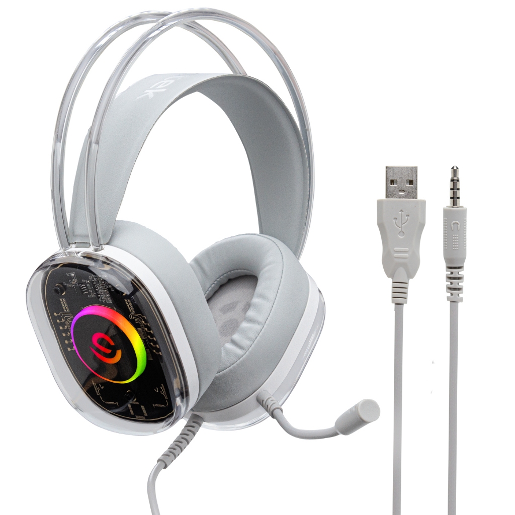 Headset Gamer Led Rgb Drivers 50mm Com Microfone Usb P3 Pc | Shopee Brasil