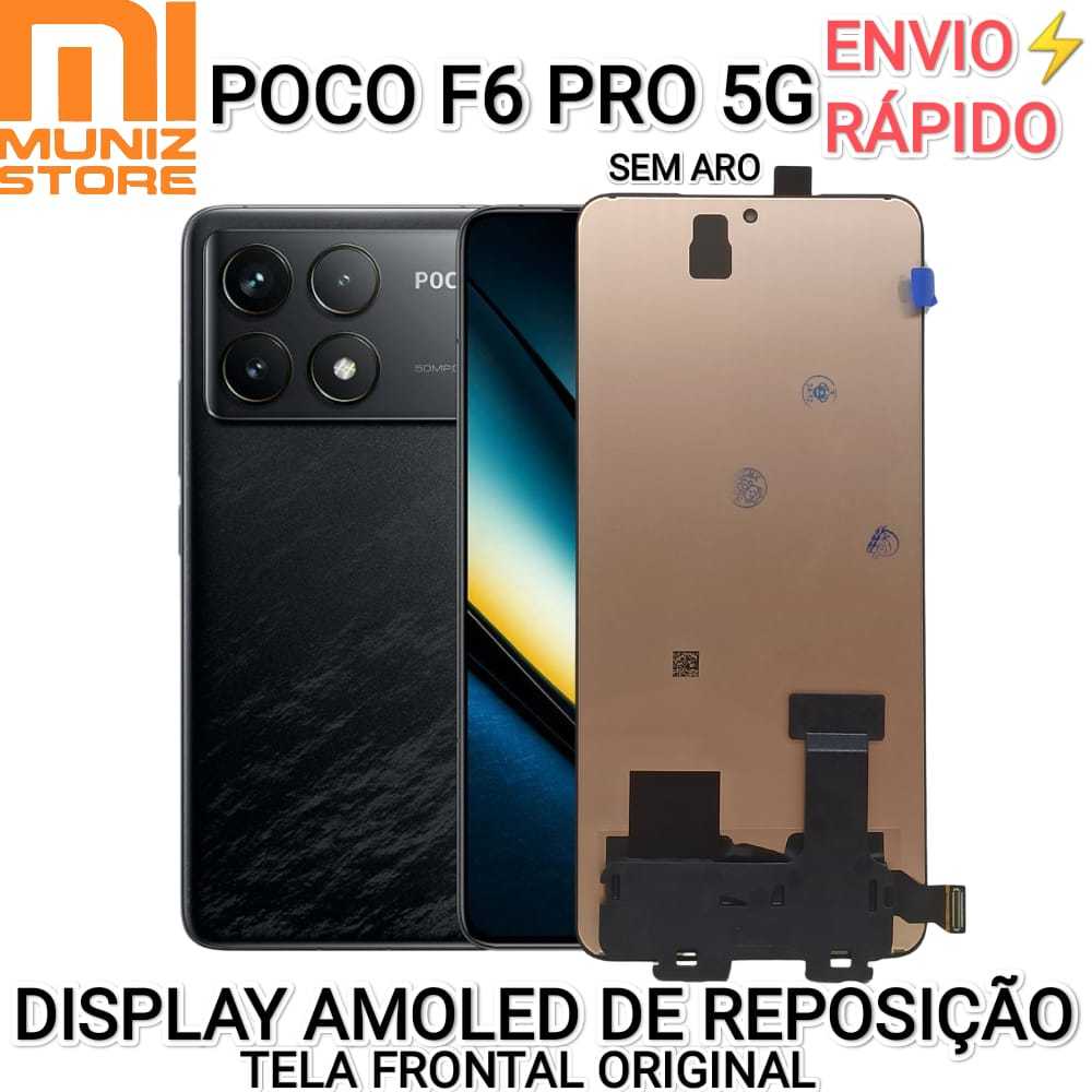 Tela Xiaomi Poco F6 Pro 5G Frontal Display 100% Original Amoled Sem Aro ...