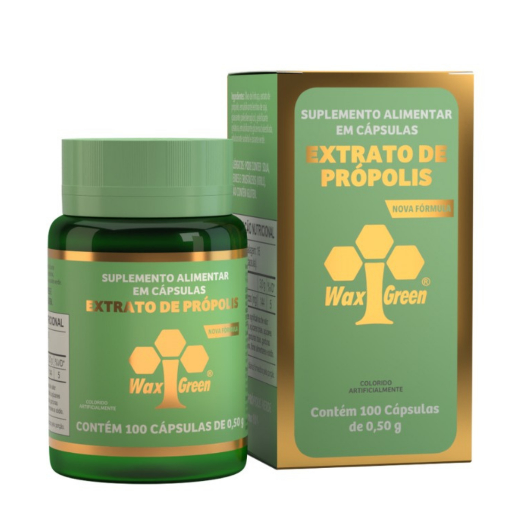 Própolis Verde 80% Wax Green 100 Cápsulas | Shopee Brasil