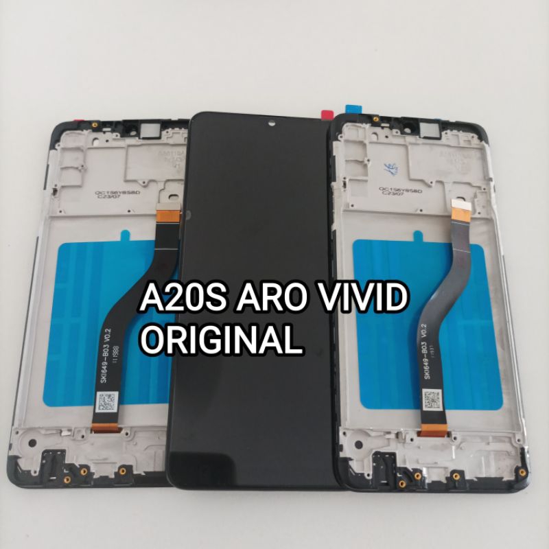 TELA SAM A20S frontal LCD DISPLAY Original COM Aro SM-A207 Completa ...